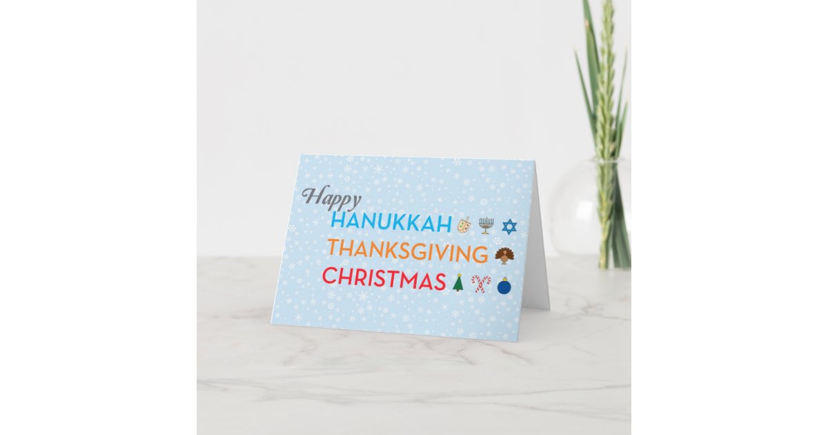 Hanukkah, Thanksgiving, Christmas Card | Zazzle
