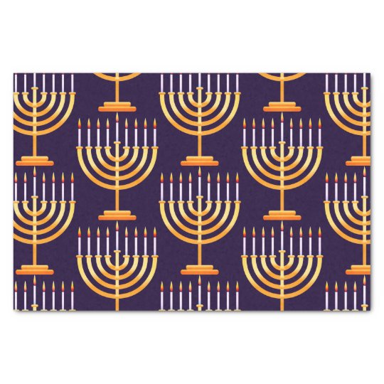 Hanukkah wrapping paper menorah happy holiday | Zazzle.com