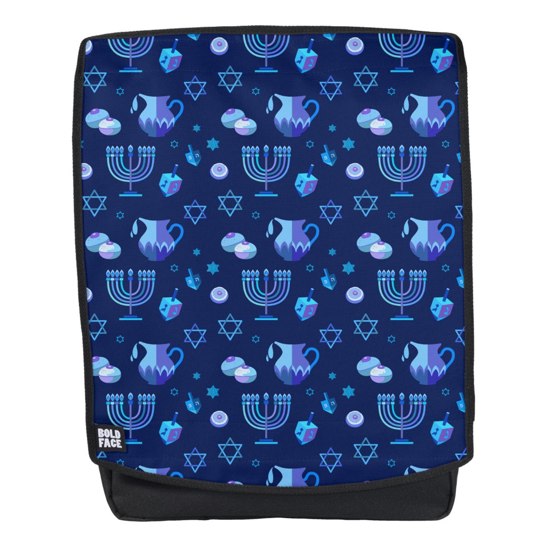 Hanukkiah Happy Hanukkah Jewish Holiday Menorah Backpack | Zazzle
