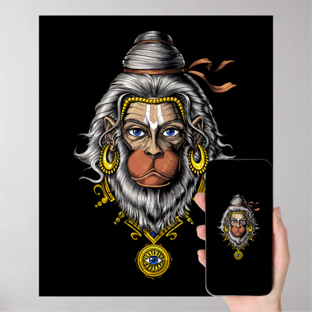 Hanuman Hinduism God Poster | Zazzle