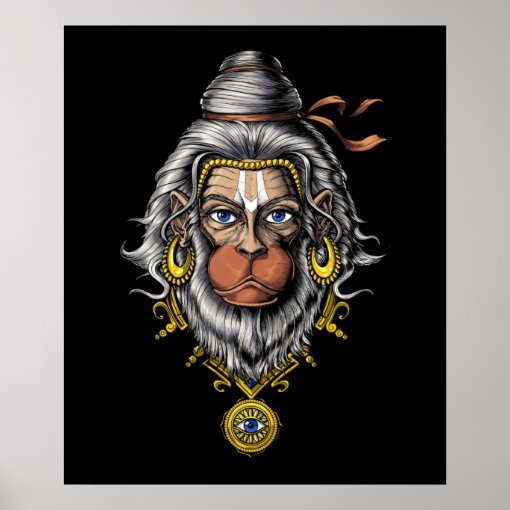 Hanuman Hinduism God Poster | Zazzle
