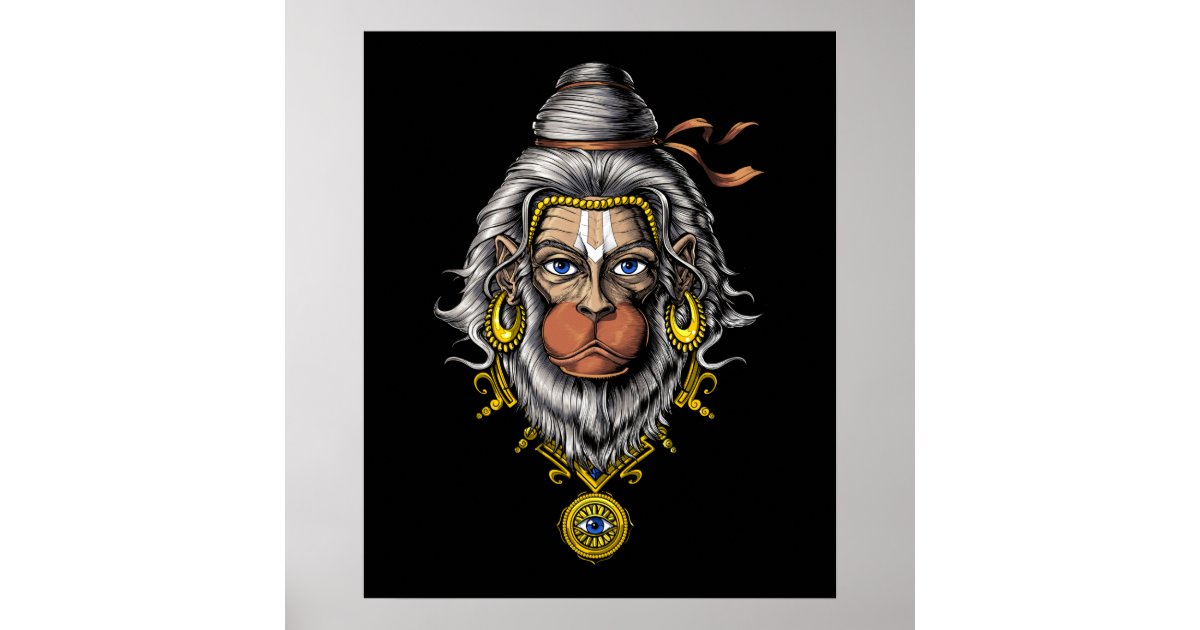 Hanuman Hinduism God Poster | Zazzle
