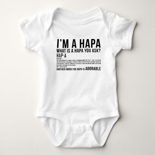 Hapa Definition, Hapa Pride, Hapa Baby Baby Bodysuit | Zazzle.com
