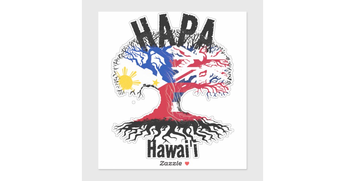 HAPA PHILIPPINES HAWAII ROOTS STICKER | Zazzle
