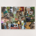Haphazardly Overlapping Photos Collage Template Jigsaw Puzzle | Zazzle