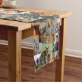 Haphazardly Overlapping Photos Collage Template Short Table Runner | Zazzle