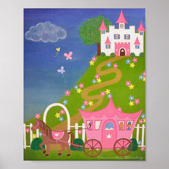 Happily Ever After - 8x10 Princess Castle Kids Art Poster | Zazzle