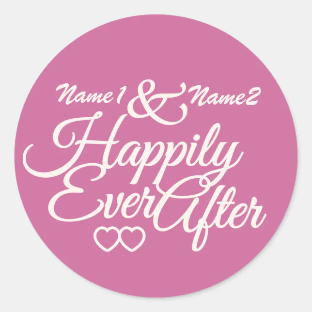 Happily Ever After custom stickers | Zazzle