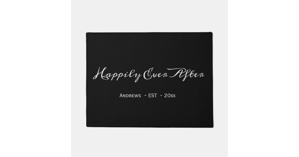 Happily Ever After Modern Calligraphy Doormat | Zazzle Happily Ever After Modern Calligraphy Doormat | Zazzle