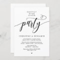 Happily Ever After Party, Modern Script Invitation | Zazzle