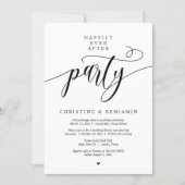 Happily Ever After Party, Modern Script Invitation | Zazzle
