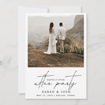 Happily Ever After Party QR Code 2 Photo Announcement | Zazzle