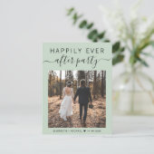 Happily Ever After Party QR Code Photo Wedding Announcement Postcard ...