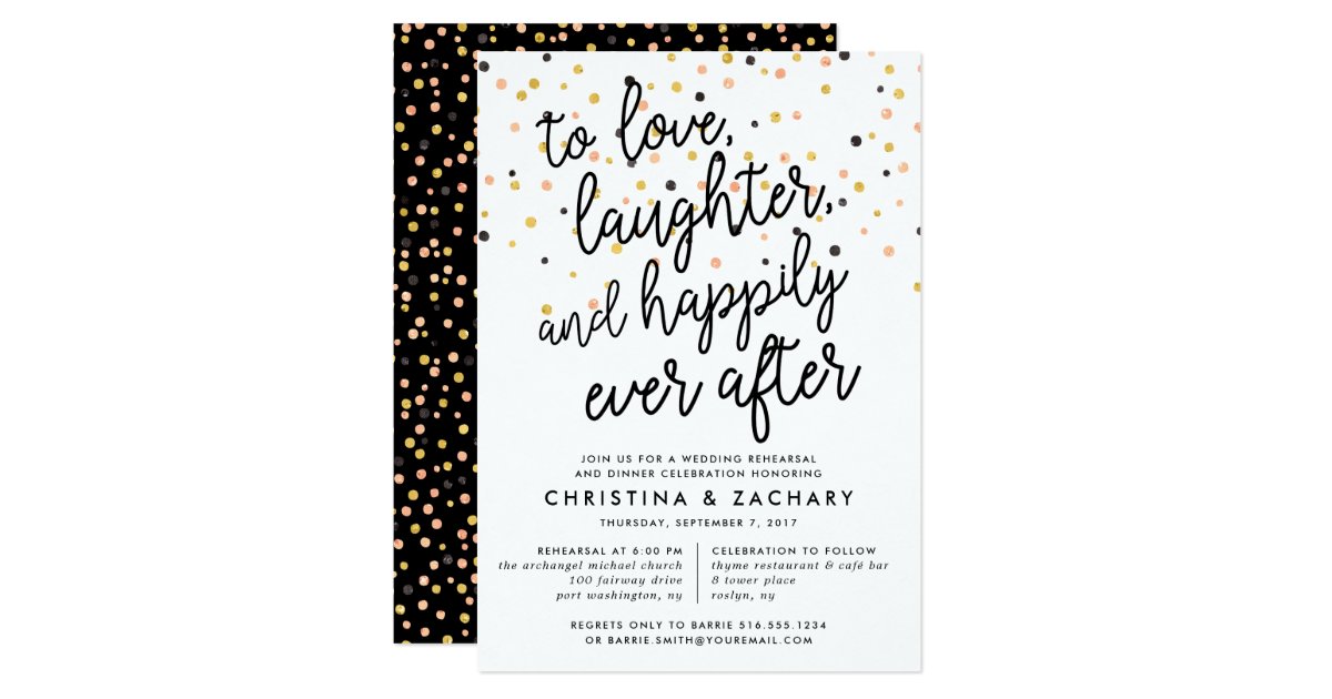 Happily Ever After | Rehearsal Dinner Invitation | Zazzle.com