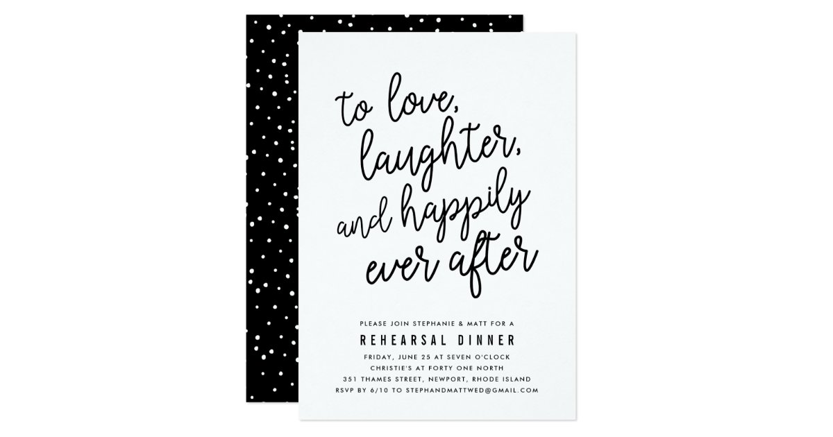 Happily Ever After | Rehearsal Dinner Invitation | Zazzle.com