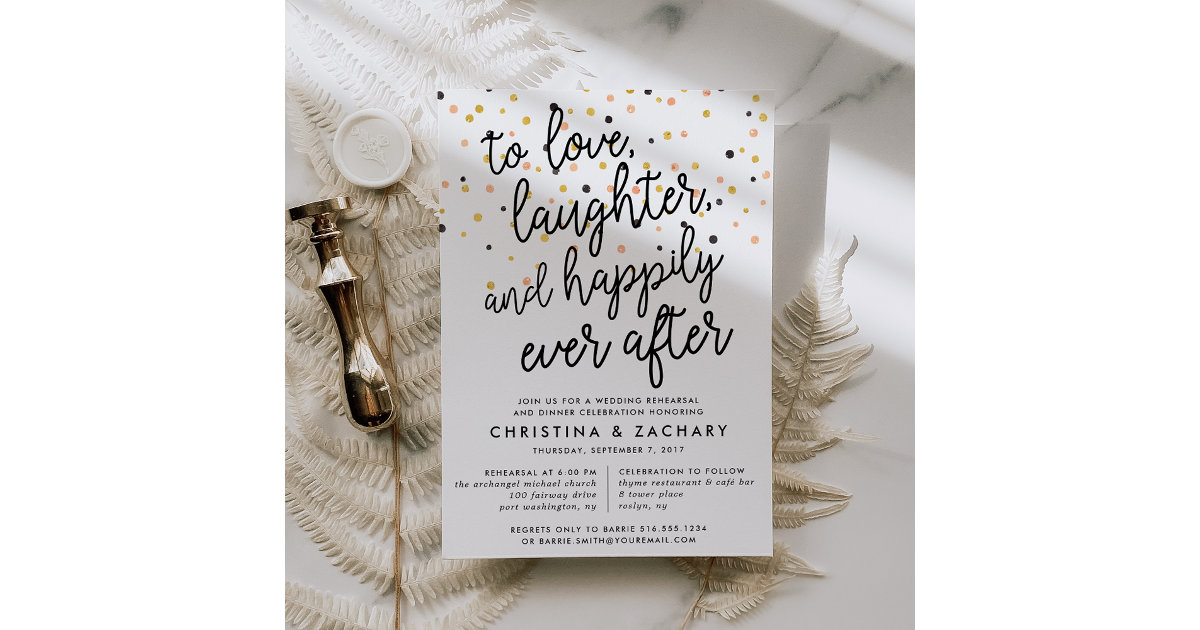 Happily Ever After | Rehearsal Dinner Invitation | Zazzle