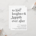Happily Ever After Script Casual Wedding Invitation | Zazzle