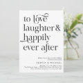 Happily Ever After Script Casual Wedding Invitation | Zazzle