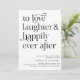 Happily Ever After Script Casual Wedding Invitation | Zazzle