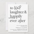 Happily Ever After Script Casual Wedding Invitation | Zazzle