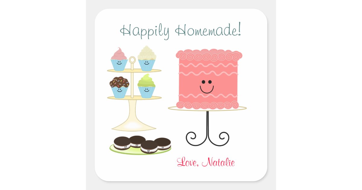 Happily Homemade Baking Sticker | Zazzle