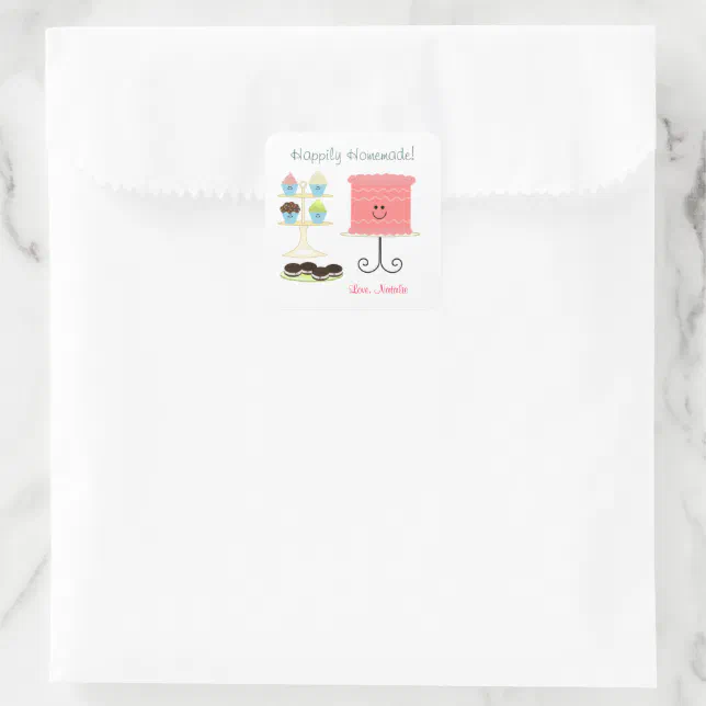 Happily Homemade Baking Sticker | Zazzle