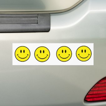 Happiness Face Bumper Sticker | Zazzle