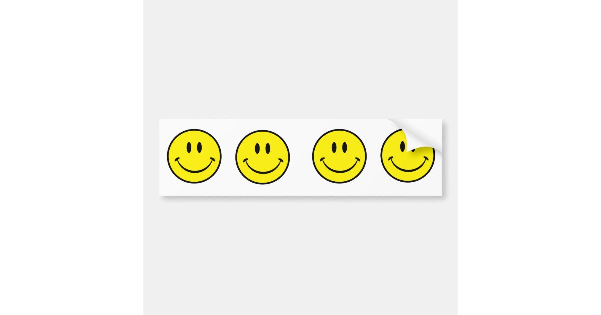 Happiness Face Bumper Sticker | Zazzle