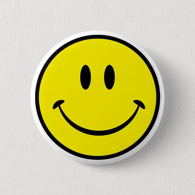 Happiness Face Pinback Button | Zazzle