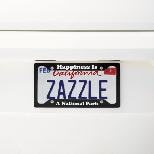 Happiness Is A National Park License Plate Frame | Zazzle
