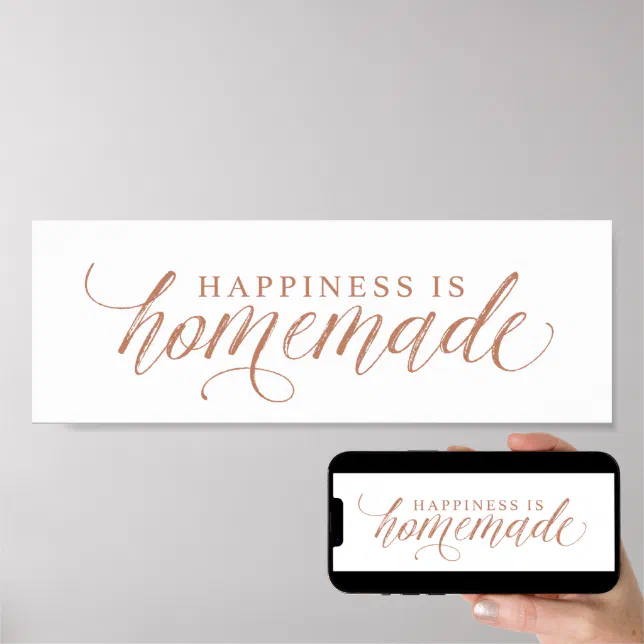 Happiness Is Homemade Poster | Zazzle