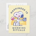 Happiness is Morning Rituals Postcard | Zazzle