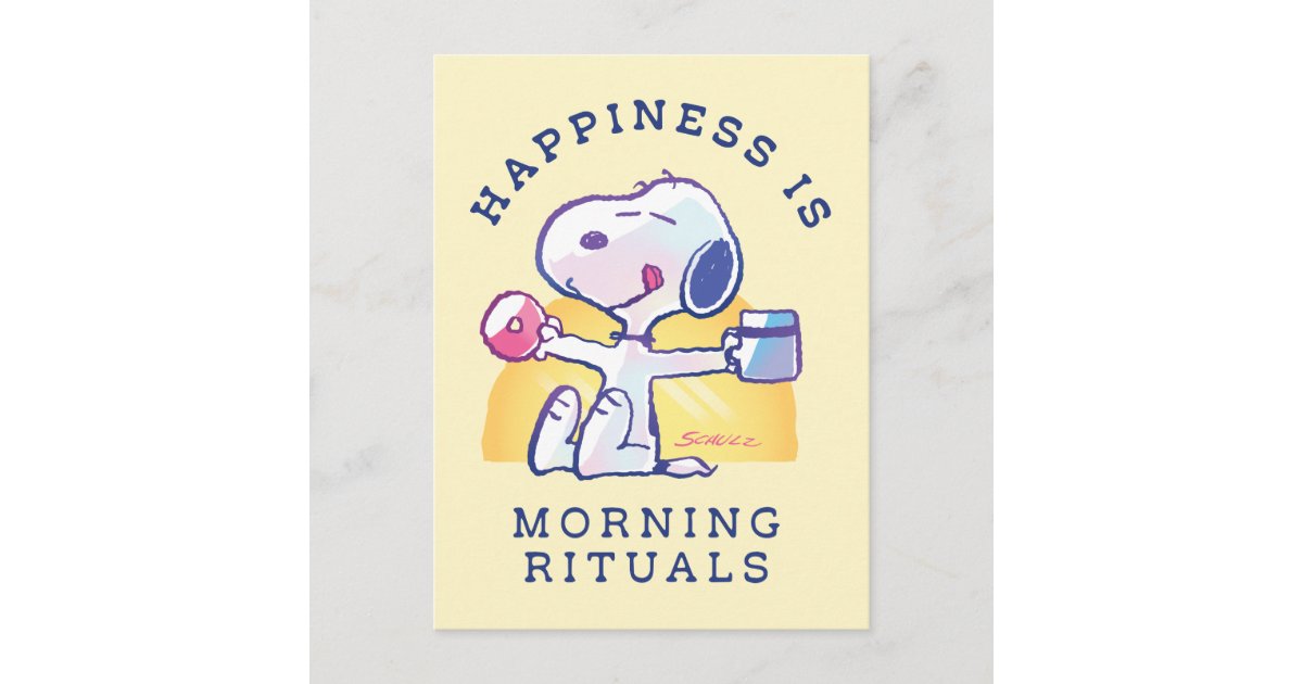 Happiness is Morning Rituals Postcard | Zazzle