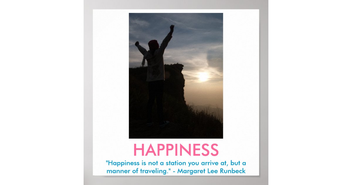 HAPPINESS motivational poster | Zazzle