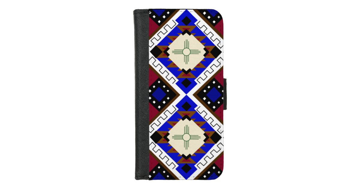 Happiness Native American Zia Wallet Phone Case | Zazzle