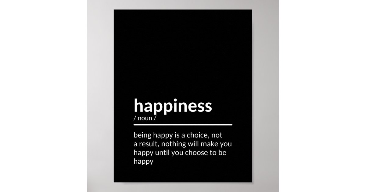 Happiness Quote Poster | Zazzle
