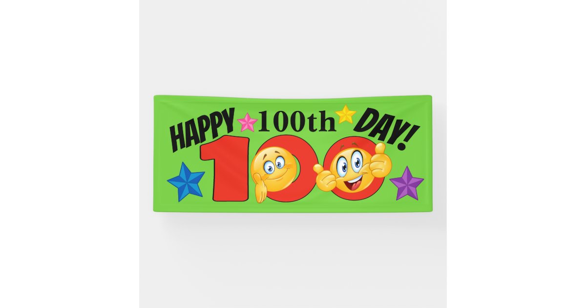 Happy 100 Day Banner | Zazzle