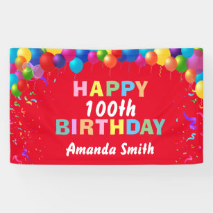 100th Birthday Banners | Zazzle