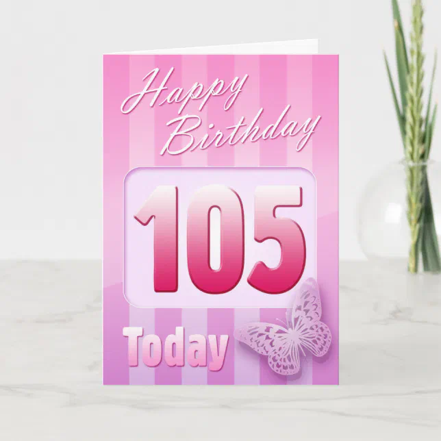Happy 105th Birthday Grand Mother Great-Aunt Mom Card | Zazzle