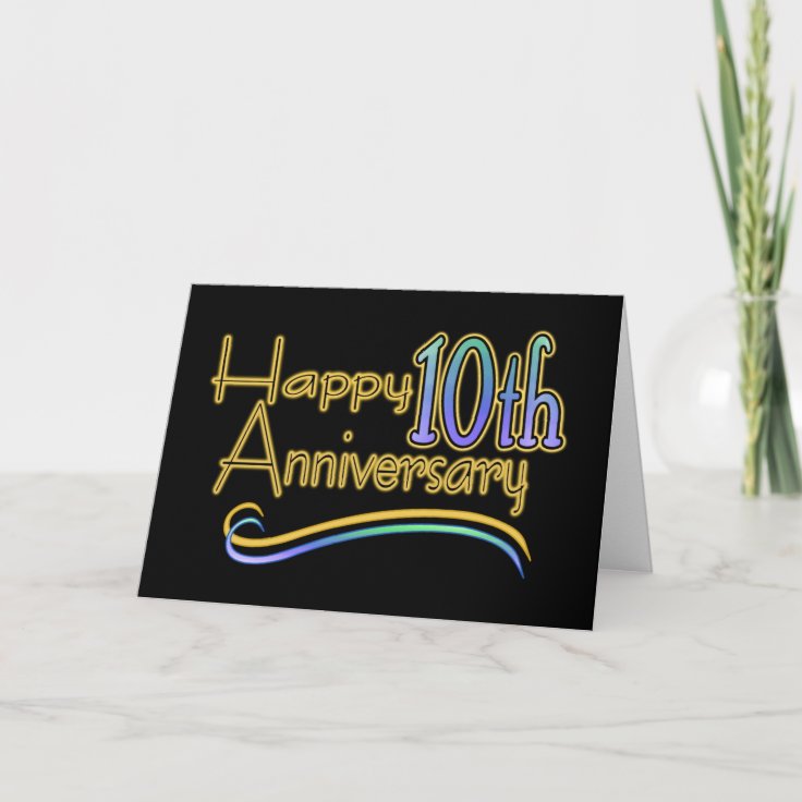 Happy 10th Anniversary Card | Zazzle