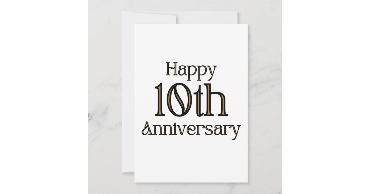 Happy 10th Anniversary Invitation | Zazzle