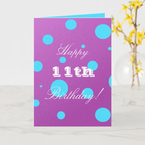 Happy 11th Birthday Card for Girl | Zazzle