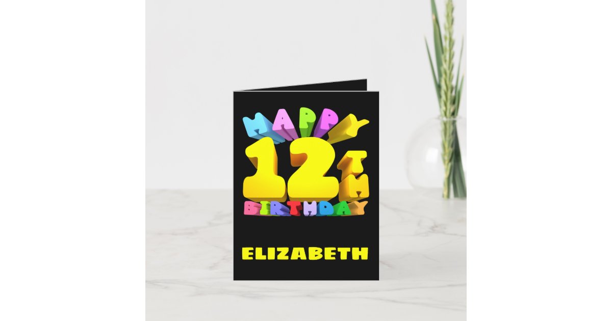 Happy 12th Birthday Card | Zazzle