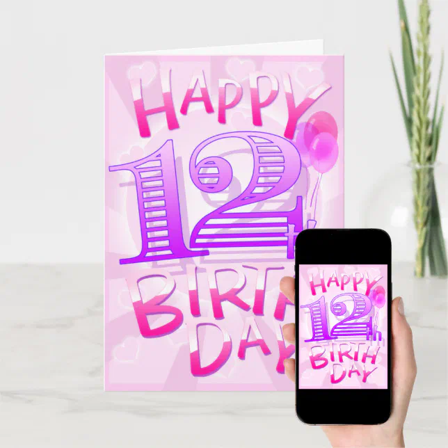 Happy 12th Birthday Card | Zazzle