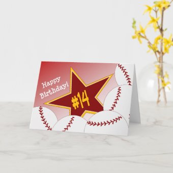 Happy 14th Birthday, Softball Star! Card | Zazzle