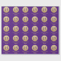Happy 15th Birthday Purple and Gold Glitter Wrapping Paper | Zazzle