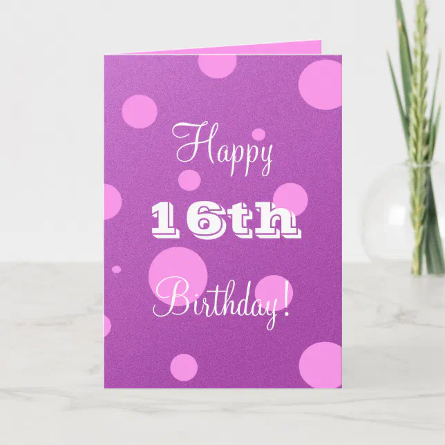 Happy 16th Birthday Card for Girl | Zazzle