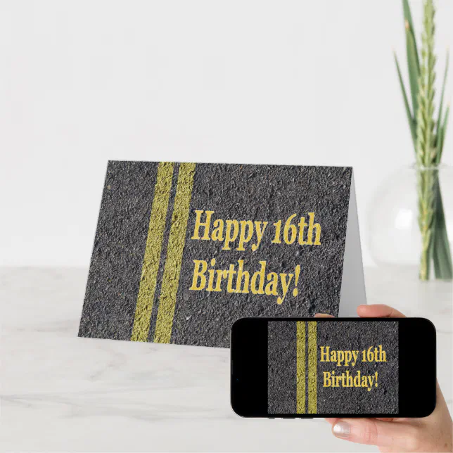 Happy 16th Sixteenth Birthday Driver License Card | Zazzle