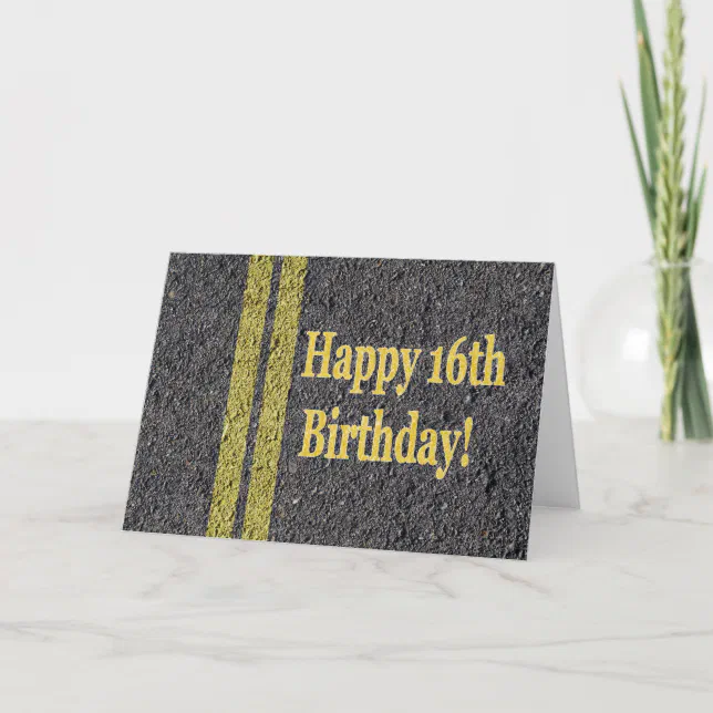 Happy 16th Sixteenth Birthday Driver License Card | Zazzle