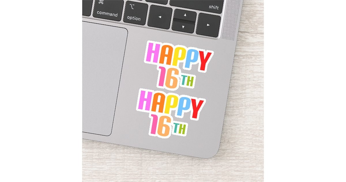 Happy 16th sticker | Zazzle